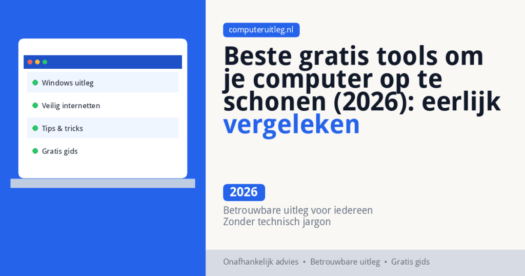 Beste gratis tools computer opschonen (2026) | Computeruitleg.nl